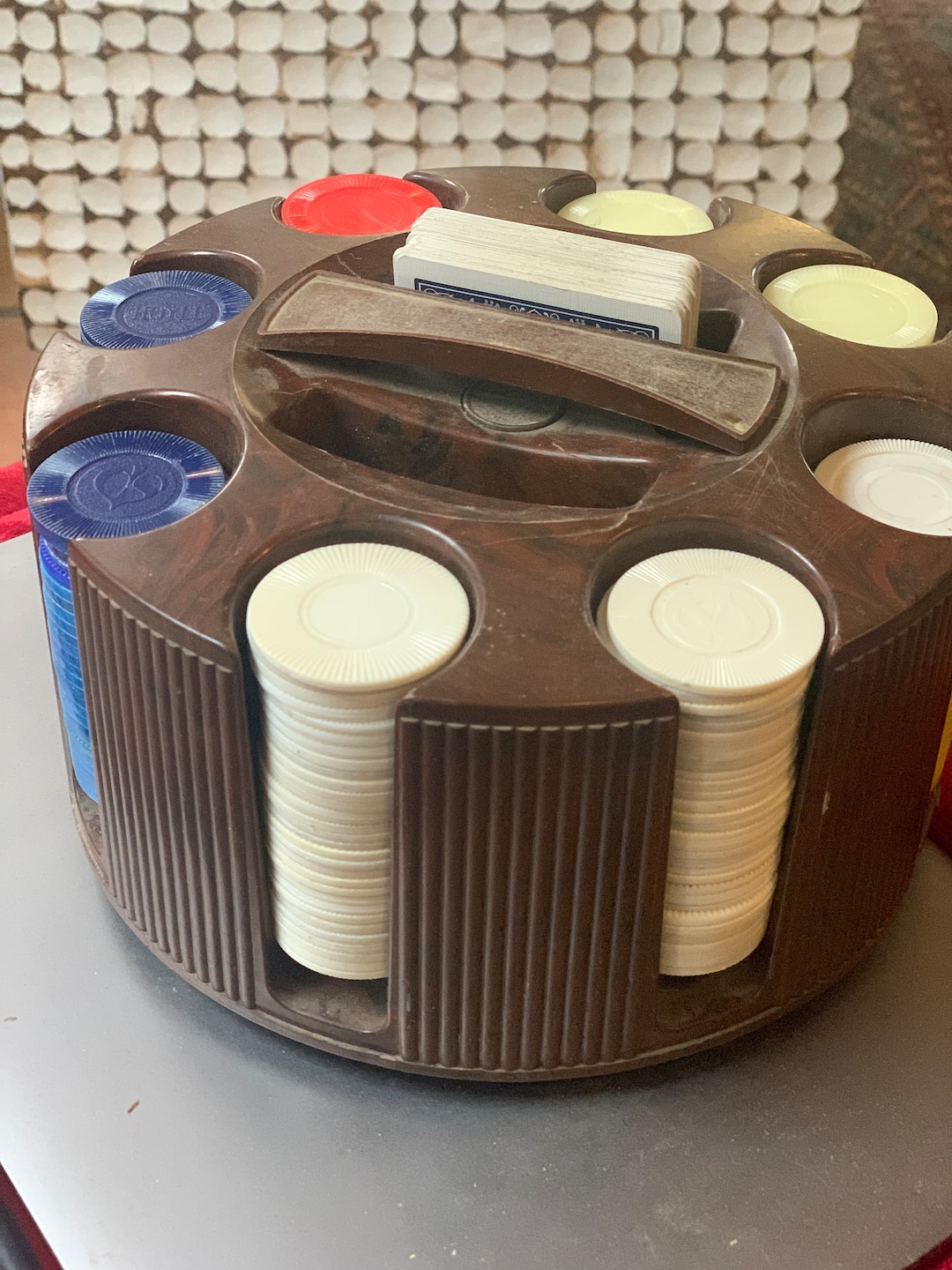 Vintage 8-slot Poker Card Deck and Poker Chip Carousel - Etsy