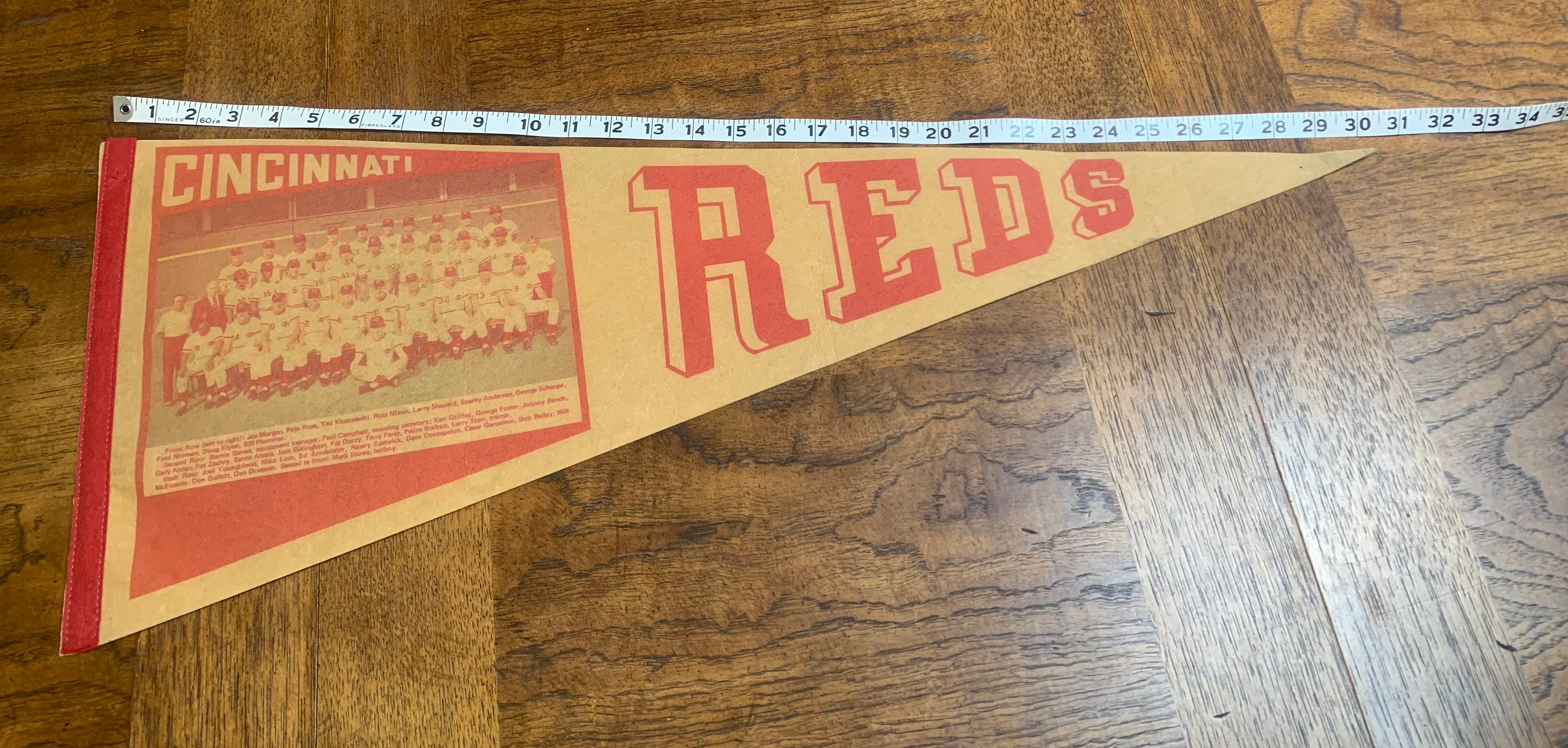1970s Cincinnati Reds Big Red Machine Team Photo Graphic MLB Felt ...
