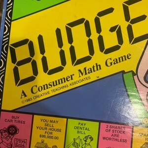 Vintage Budget Board Game A Consumer Math Game Grades 4-12 - Etsy