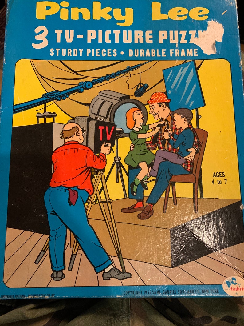 Vintage 1950s Sealed Pinky Lee 3TV Picture Puzzles by Gabriel - Etsy