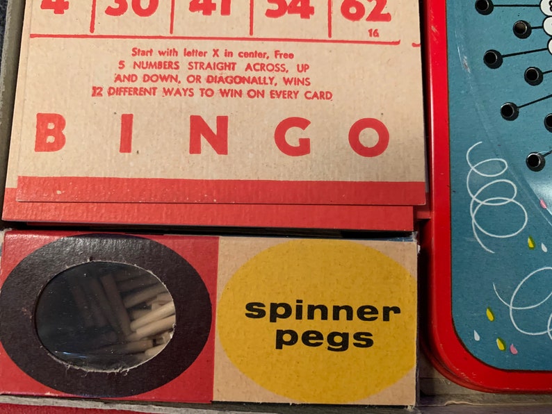 1950s Pressman Bingo Game With Metal Spinner - Etsy