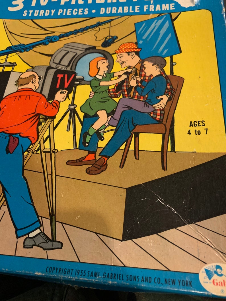 Vintage 1950s Sealed Pinky Lee 3TV Picture Puzzles by Gabriel - Etsy