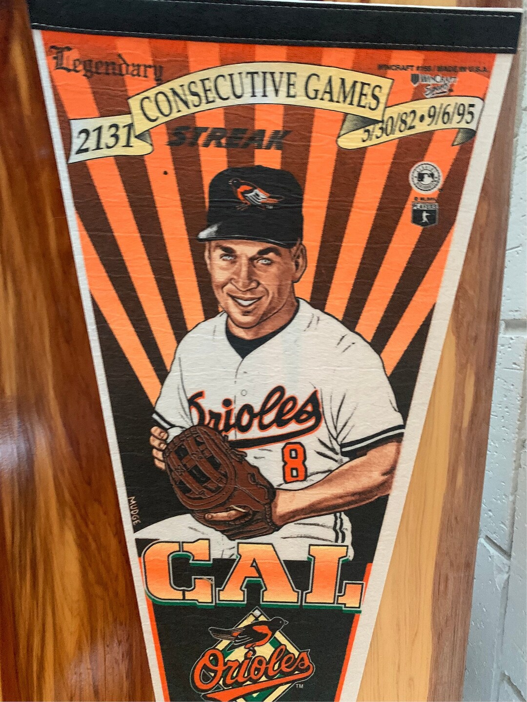 Vintage Cal Ripken 2131 Consecutive Games Record Souvenir Pennant - Etsy
