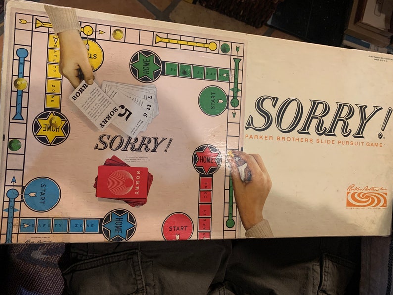 1964 Vintage Sorry Board Game by Parker Brothers - Etsy