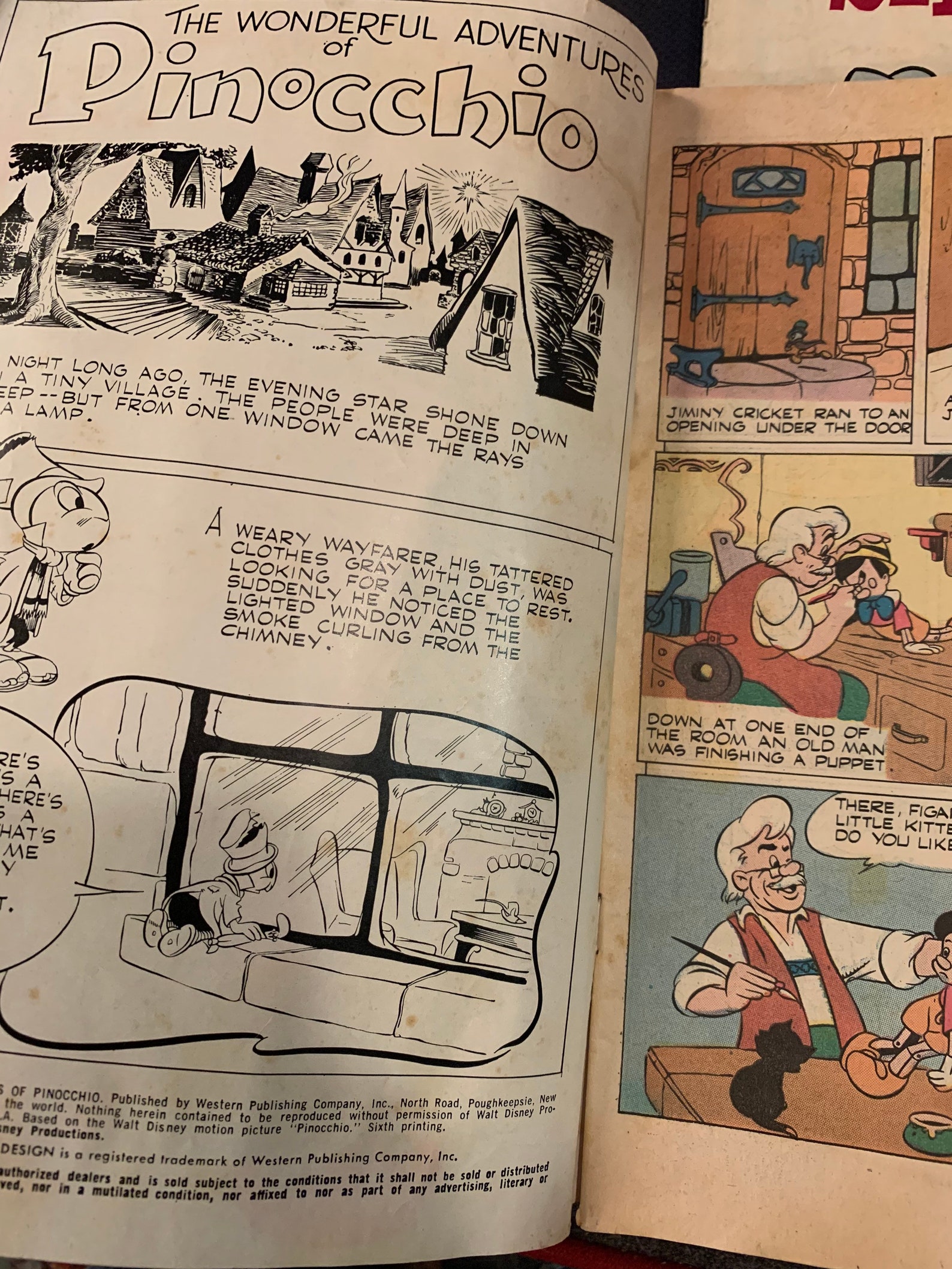 Vintage Pinocchio: 1952 Comic & 1962 Book | Etsy