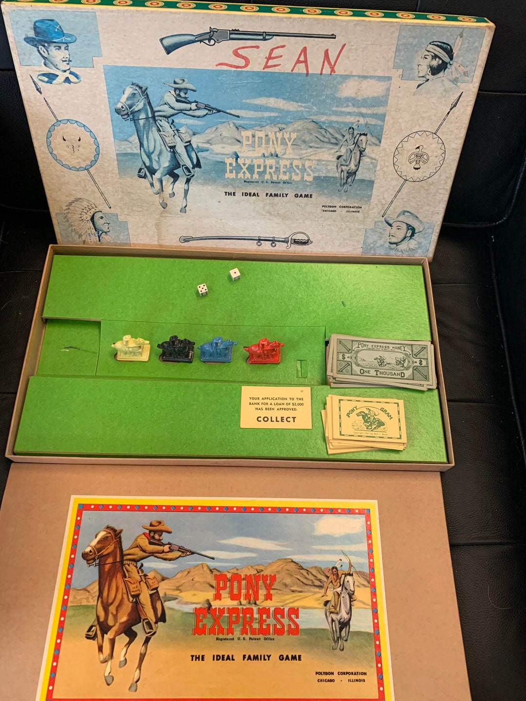 1947 Pony Express Board Game (complete) - Etsy
