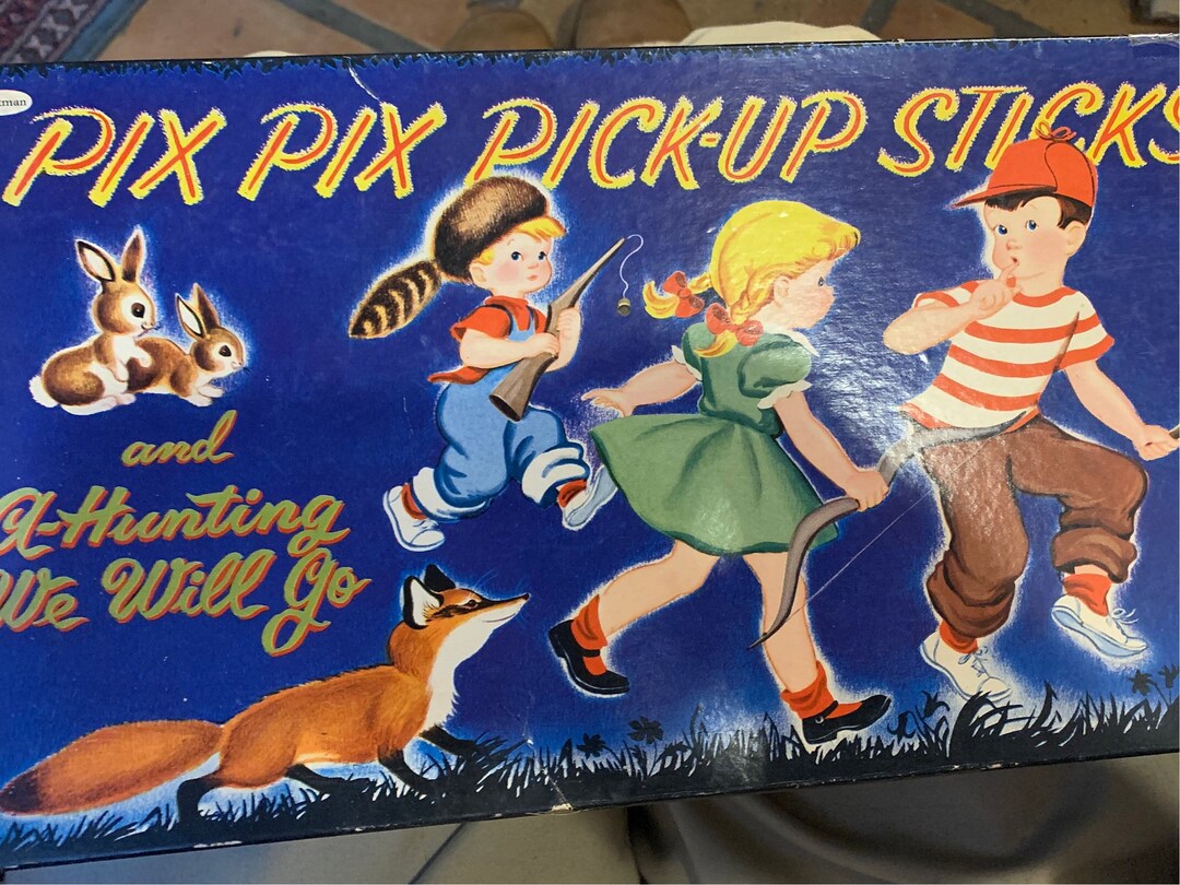 Vintage Pix Pix Pick up Sticks and A Hunting We Will Go Game - Etsy