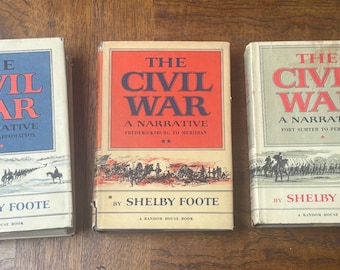 The Civil War.. A Narrative .. by Shelby Foote.. Volumes 1 Thru 5 - Etsy