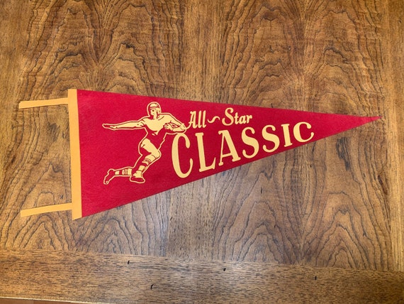 1950s Red with Gold Trim All-star Classics Football Pennant - Etsy