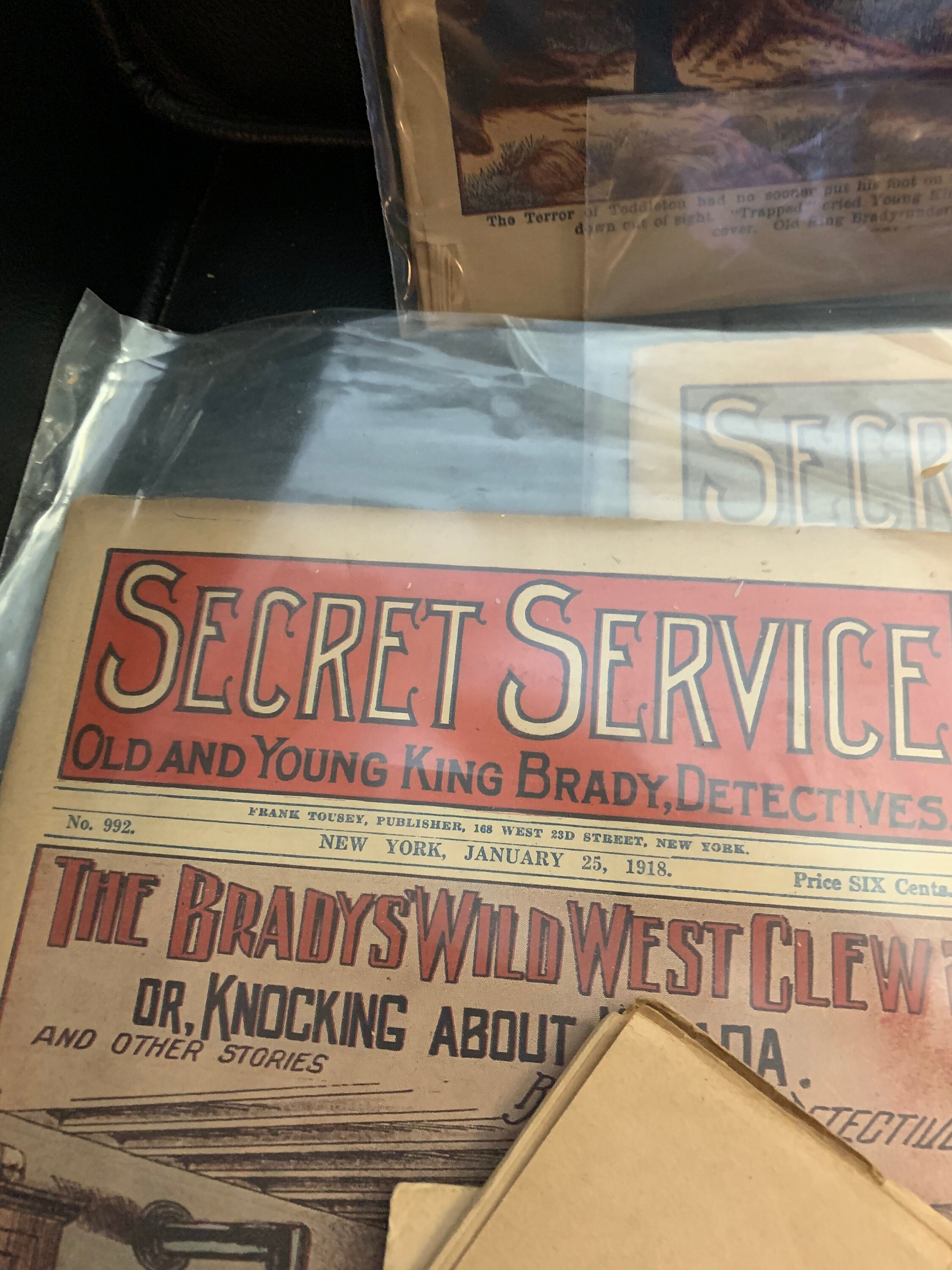 A Dozen Antique 1917-1919 Adventure Comic Newspaper Magazines Secret ...