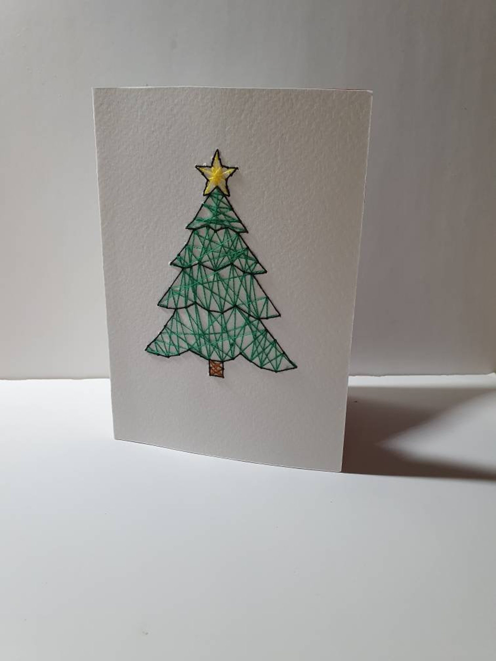 Christmas Tree String Art Christms Card - Etsy