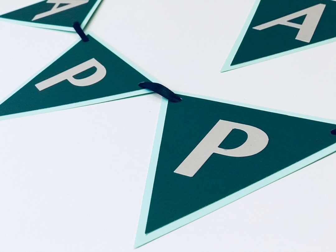 Modern Triangle Birthday Banner Acute Triangle Happy - Etsy UK