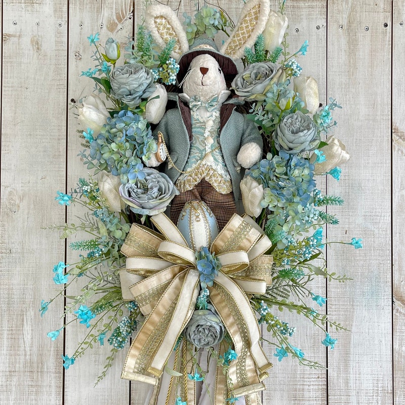 Rabbit Wreath - Etsy