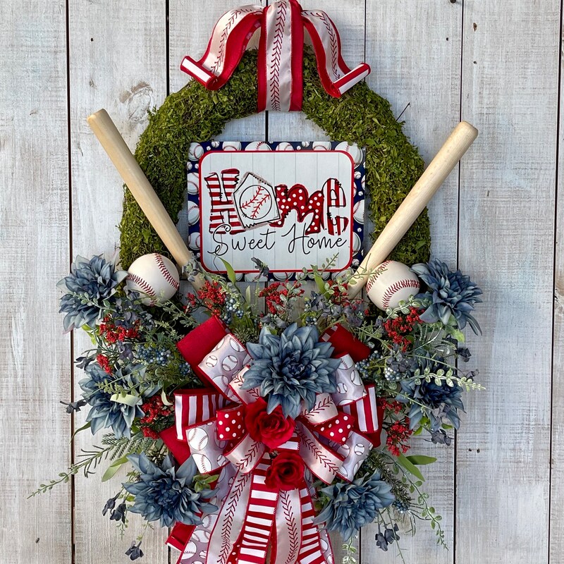 Baseball Wreath - Etsy