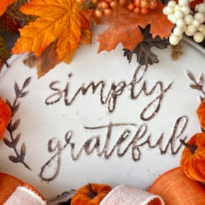 Fall Autumn Harvest Thanksgiving Scarecrow Pumpkin Wreath for Front ...