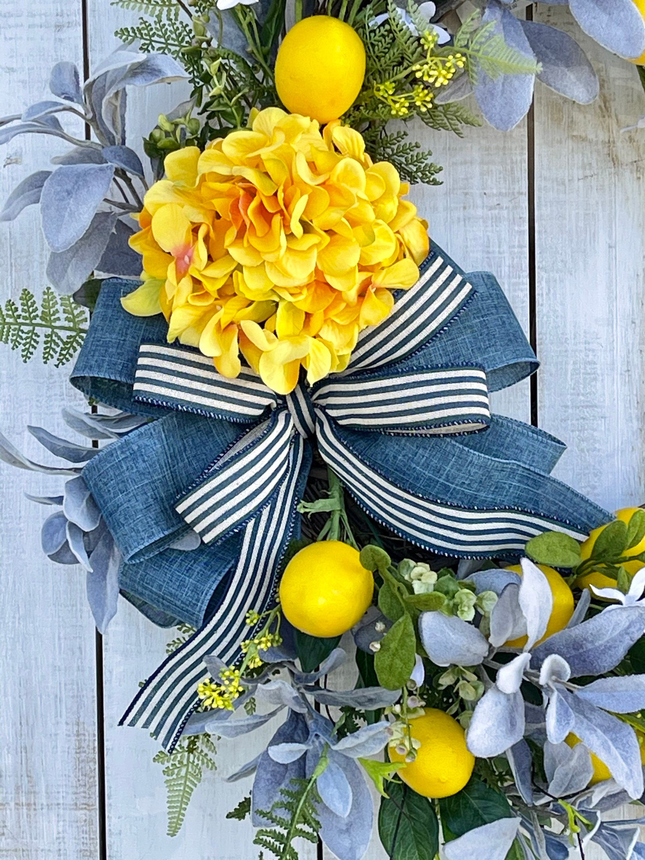 Lemon Everyday All Season Summer Farmhouse Wreath for Front | Etsy