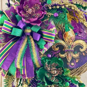 Mardi Gras Glam Magnolia Fleur De Lis New Orleans French Quarter Purple ...