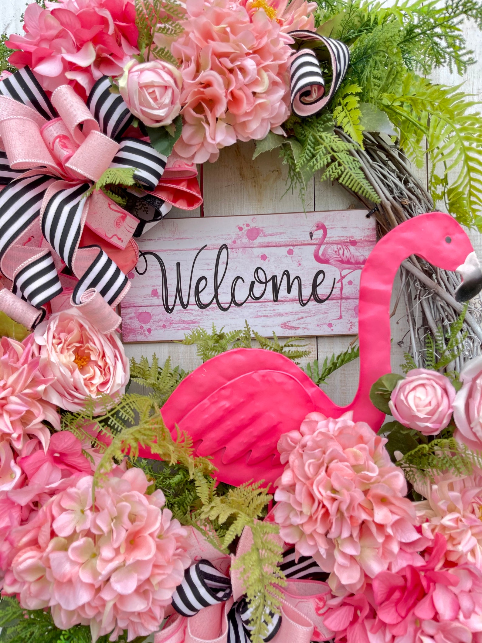 Large 30 Flamingo Welcome Spring Summer Everyday Tropical - Etsy