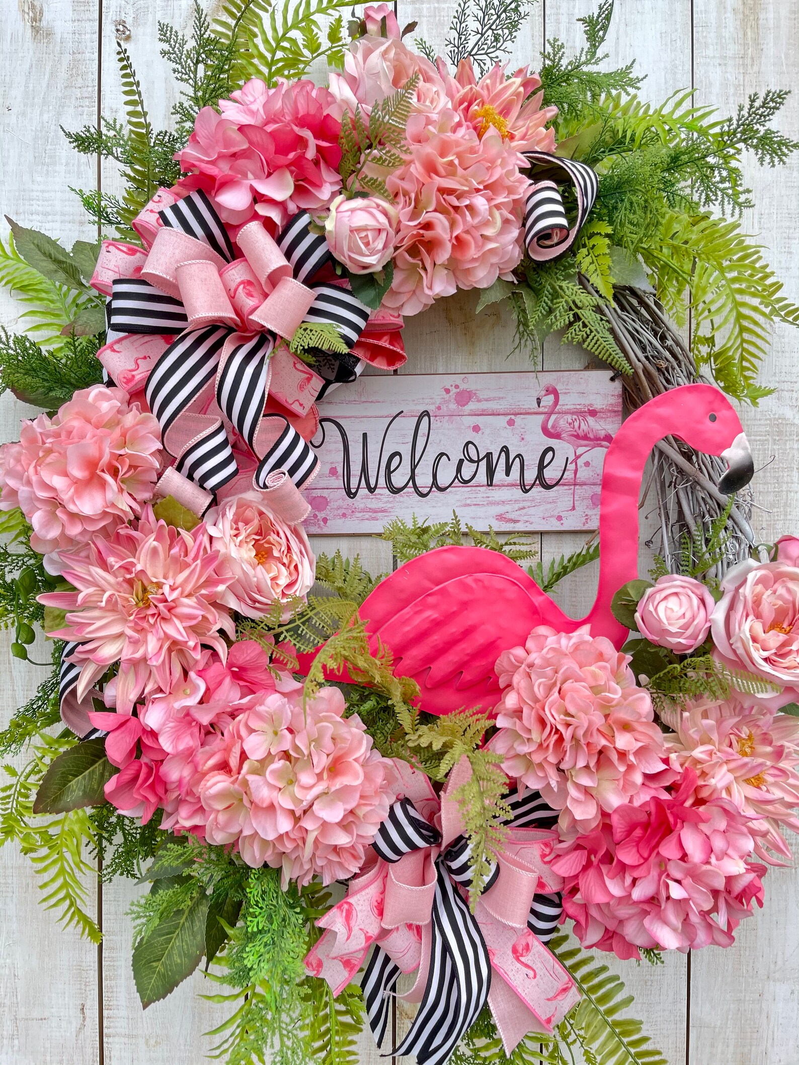 Large 30 Flamingo Welcome Spring Summer Everyday Tropical - Etsy