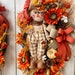 Large Double Door Fall Thanksgiving Autumn Harvest Scarecrow Farmhouse ...
