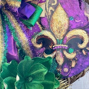Mardi Gras Glam Magnolia Fleur De Lis New Orleans French Quarter Purple ...