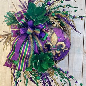 Mardi Gras Glam Magnolia Fleur De Lis New Orleans French Quarter Purple ...