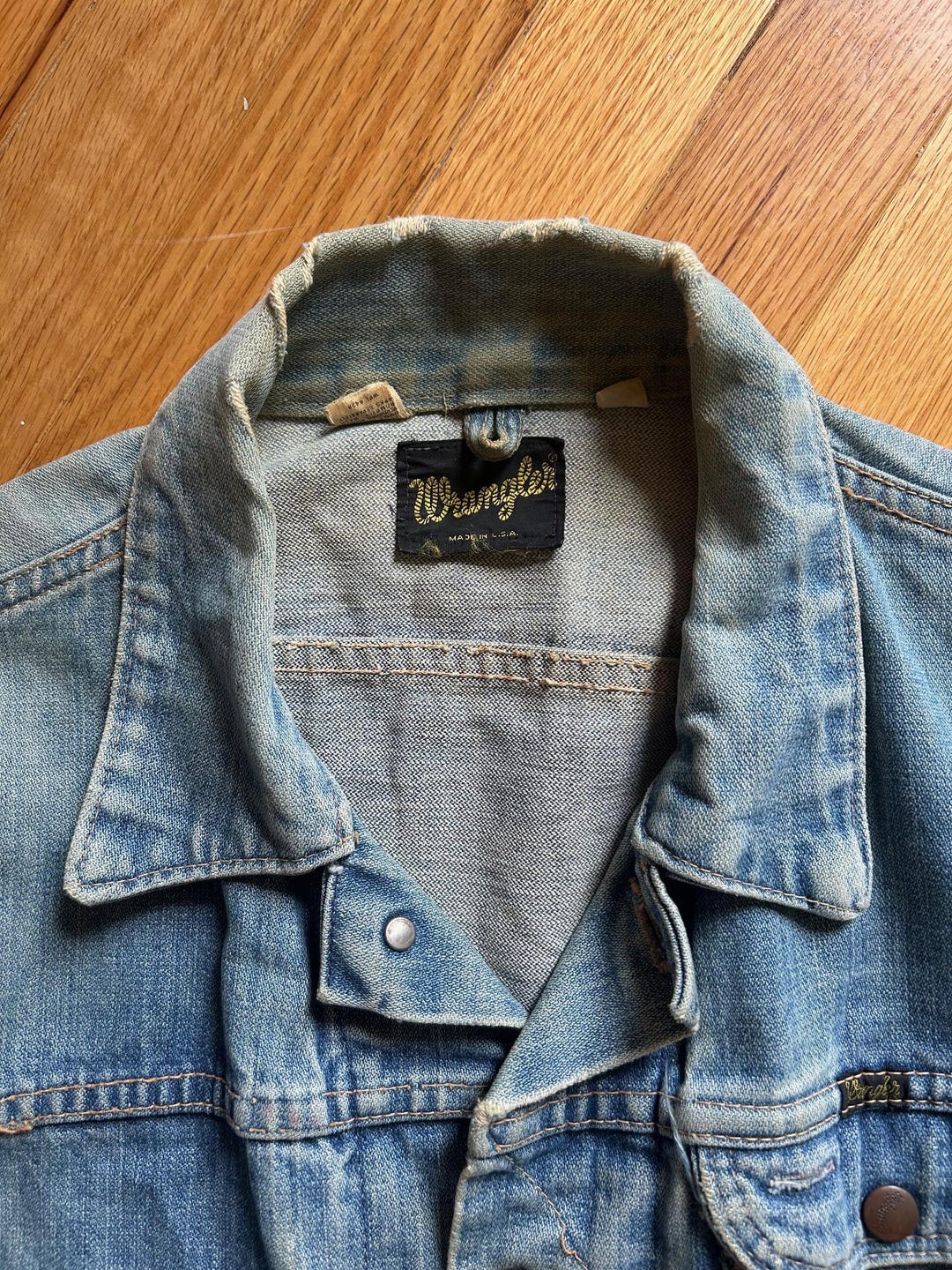 Wrangler Vintage Denim Jacket - Etsy