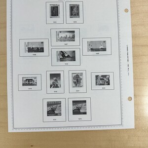 Minkus Stamp Album Pages for 2 Post Album Stamp Supplement Pages Ivory ...