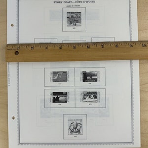 Minkus Stamp Album Pages for 2 Post Album Stamp Supplement Pages Ivory ...