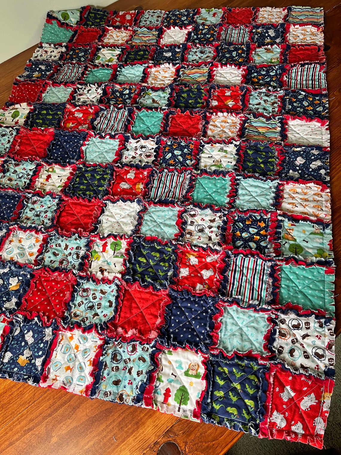 Family Pets Lap Rag Quilt - Etsy