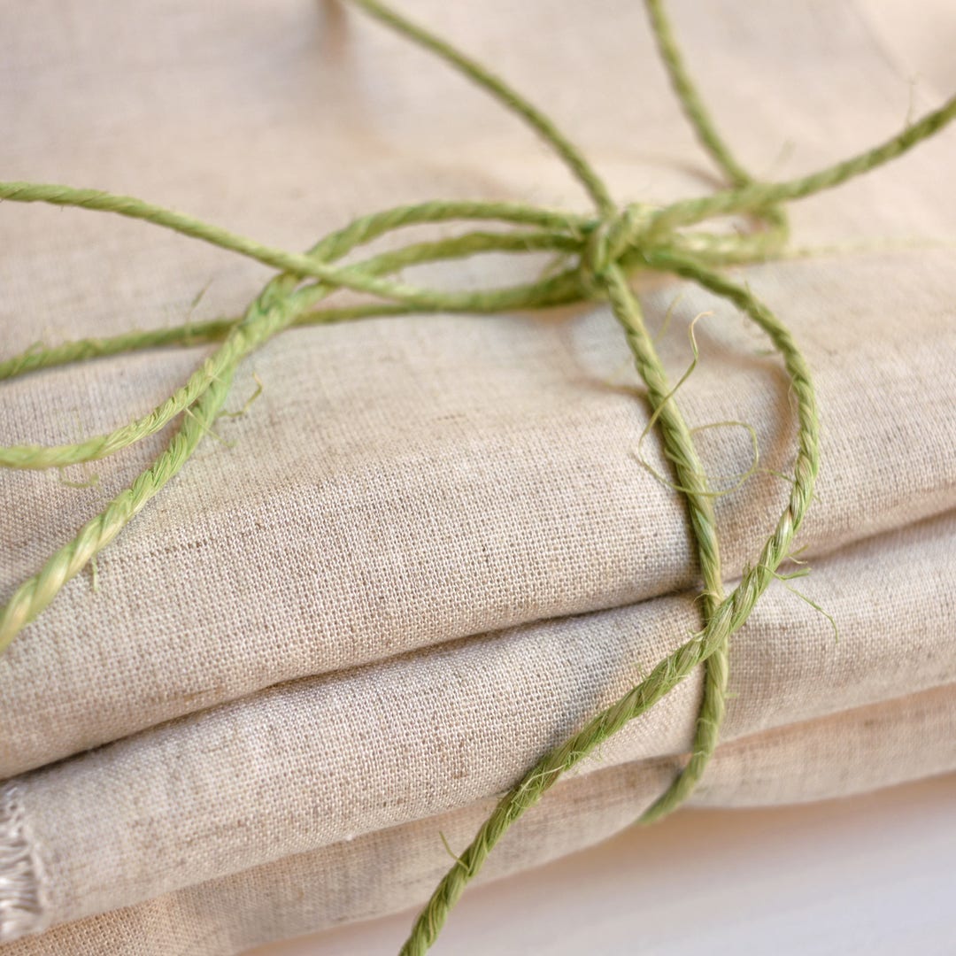 Soft Fabric in Flax, Sandy Color, Ideal for Curtains, Tablecloths ...