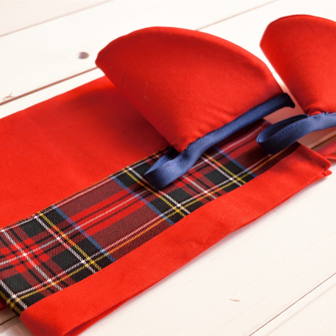 Christmas, Tartan, 3 Piece Set, Kitchen Accessories, Tartan Kitchen Set ...