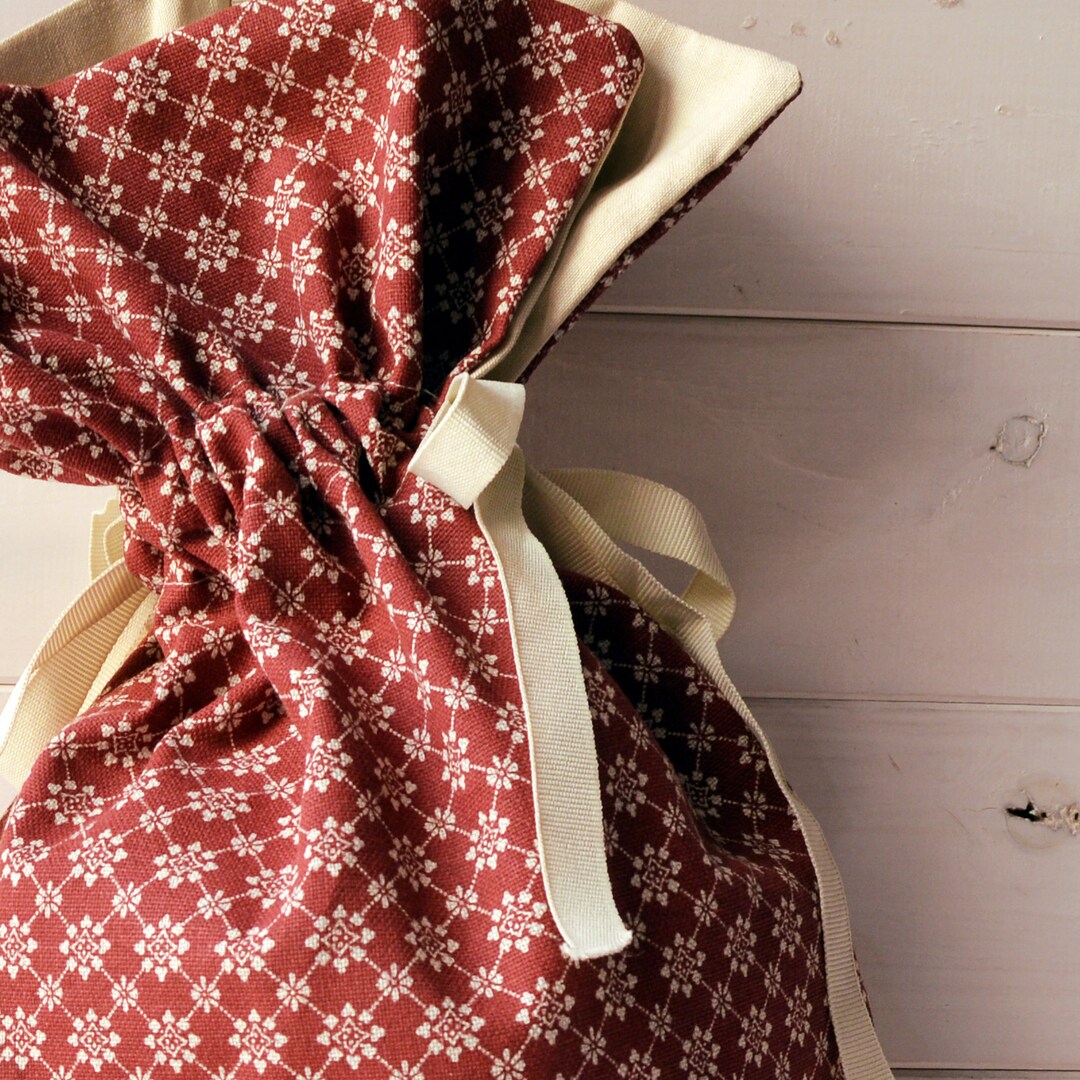 Christmas Bread Bag, Christmas, Vintage Print, 3 Piece Set, Kitchen ...