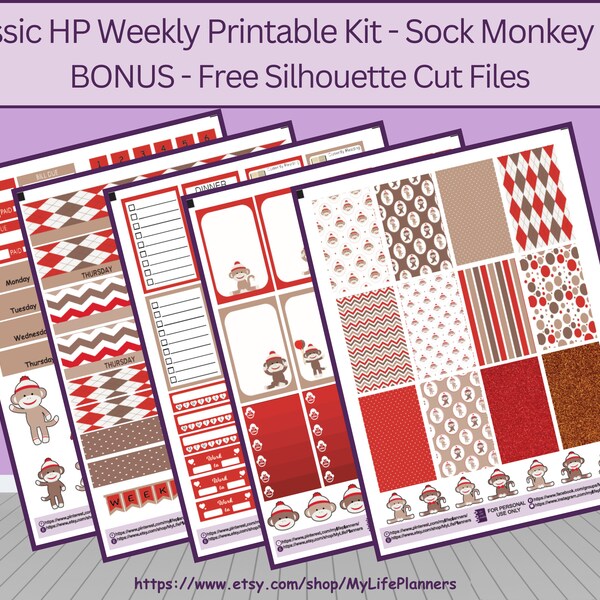 Sock Monkey Labels - Etsy