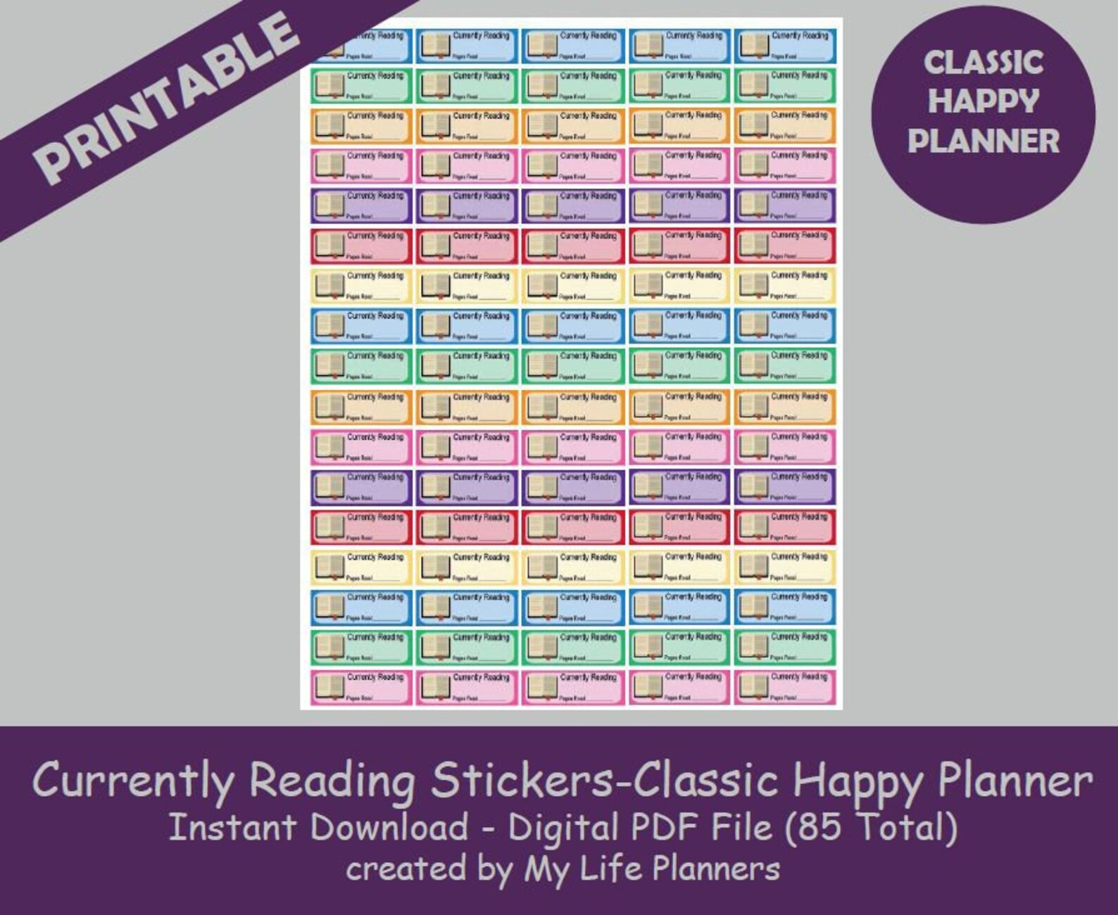 Currently Reading Stickers Reading Tracker Book Stickers | Etsy