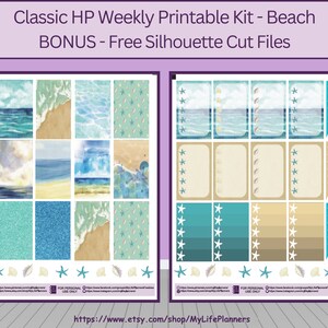 Beach, Planner Printable Stickers, Weekly Kit, Planner Kit, Printable ...