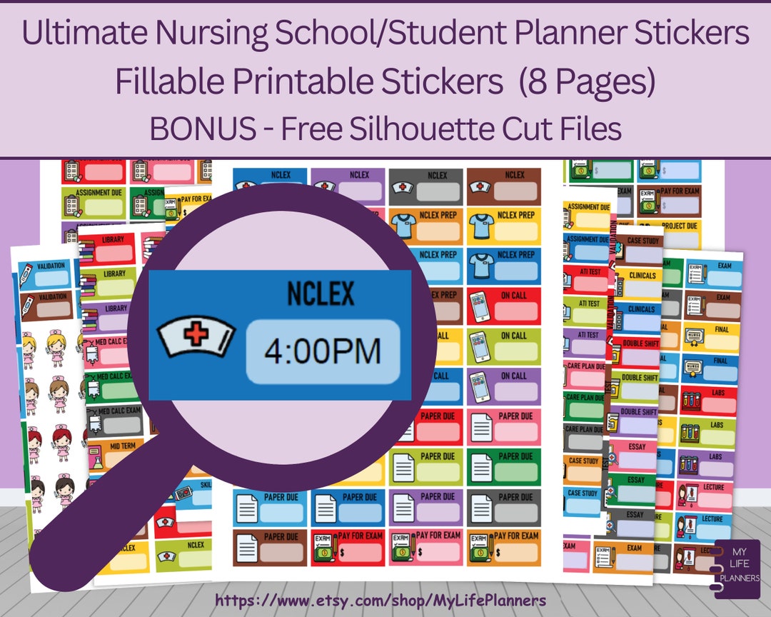 Ultimate Nursing School Bundle, Student Nurse Stickers, RN Stickers ...