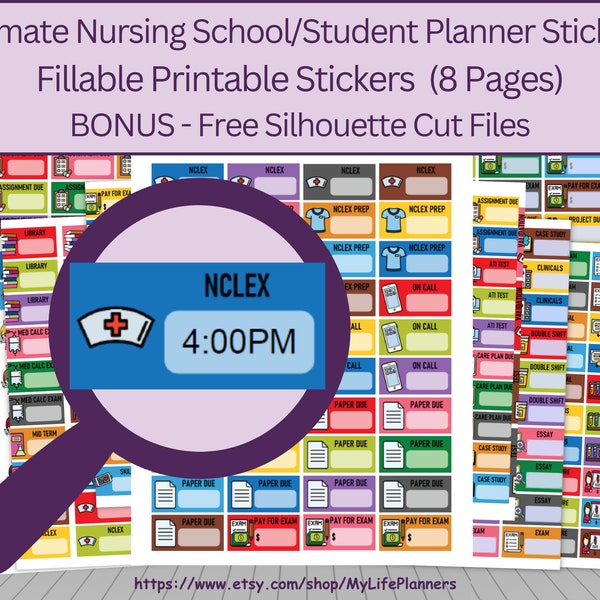 Nursing Student Planner Stickers - Etsy