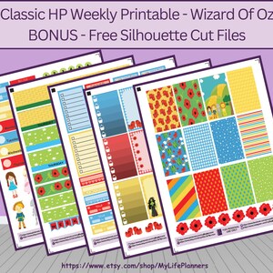 Wizard of Oz, CLASSIC Happy Planner Printable Stickers, Weekly Kit ...