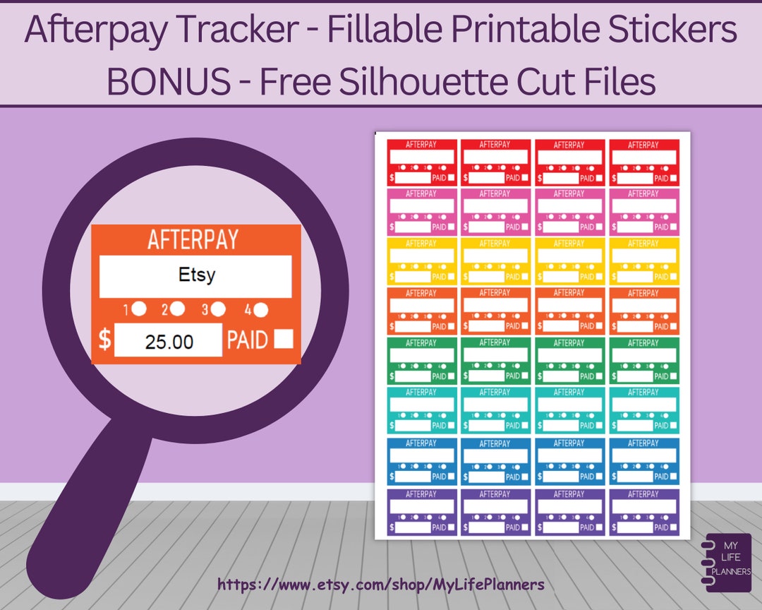 After Pay Printable Planner Stickers, Fillable Stickers, Functional ...
