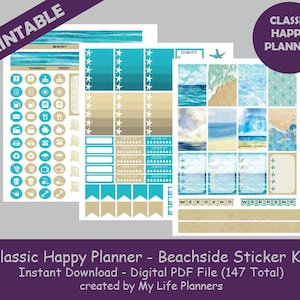 Beach Planner Printable Stickers Weekly Kit Planner Kit - Etsy