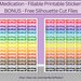 Medication Tracker Fillable Stickers Planner Stickers - Etsy