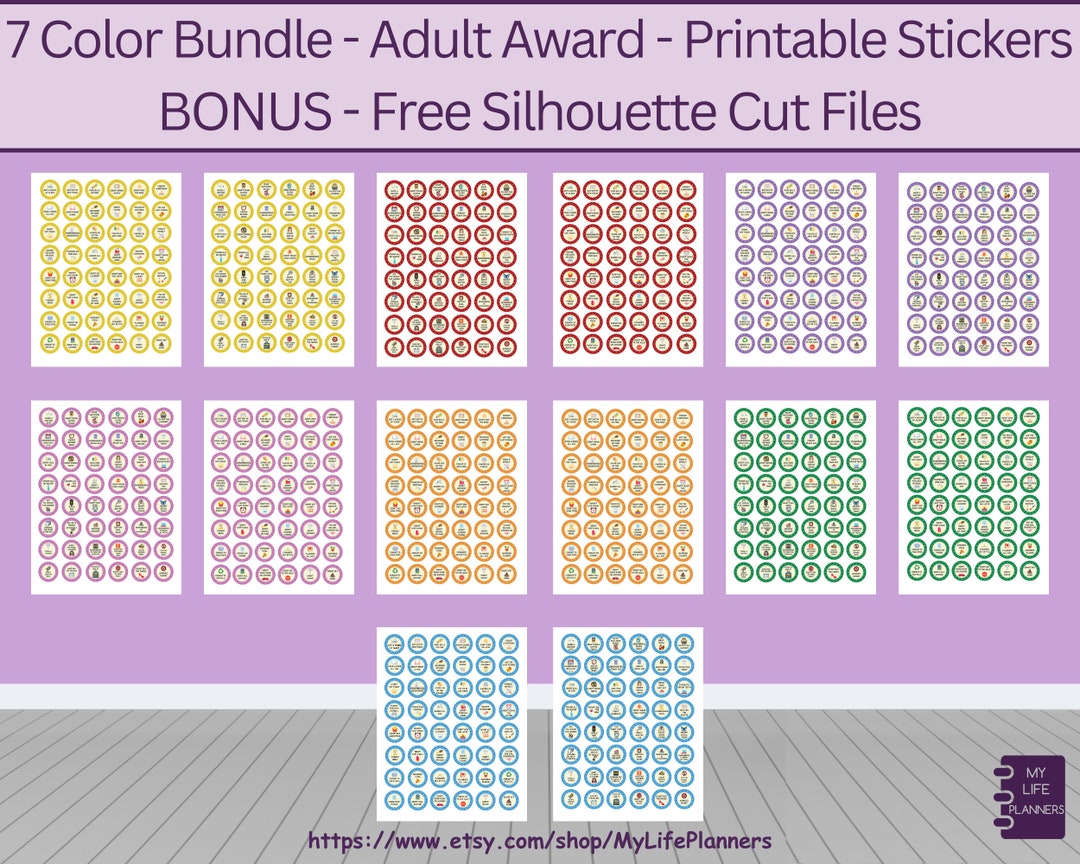 Adulting Reward Planner Stickers, BUNDLE Adult Award Stickers ...