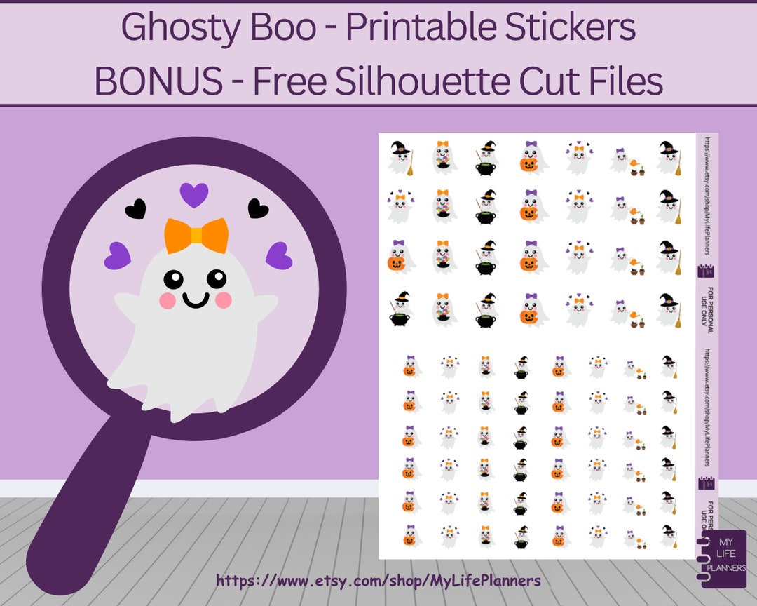 Ghosty Planner Stickers, Halloween, Printable Stickers, Planner ...
