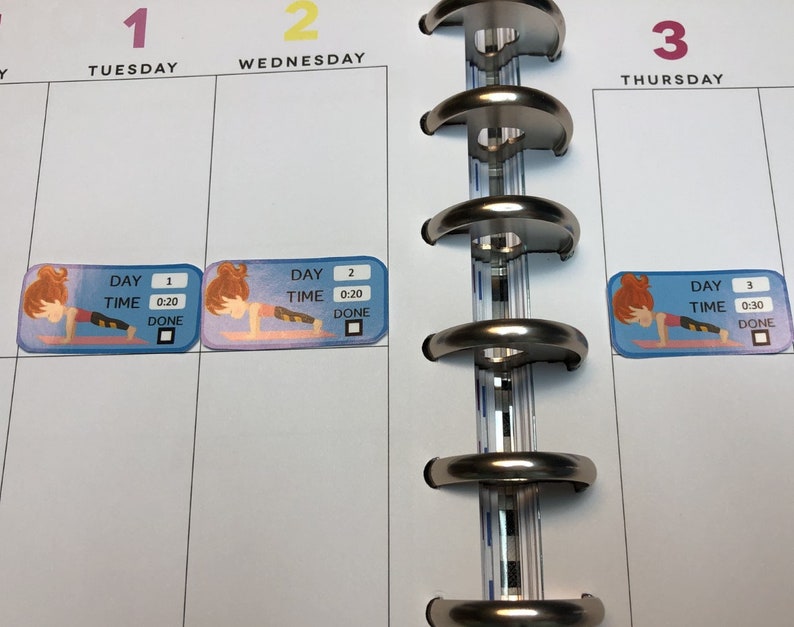 Plank Pose Plank Challenge Yoga Planner Stickers - Etsy