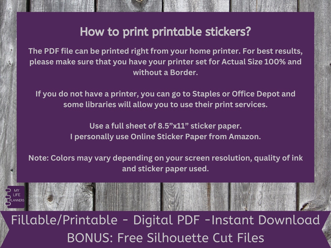 Orange Color Box Stickers Planner Stickers Full Box Half - Etsy