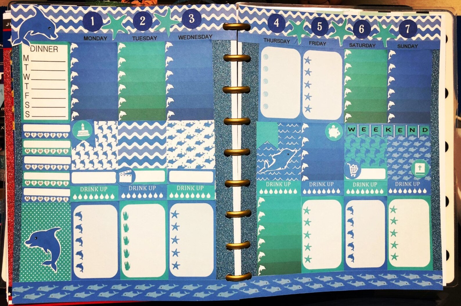 Dolphin CLASSIC Happy Planner Printable Stickers Weekly Kit - Etsy