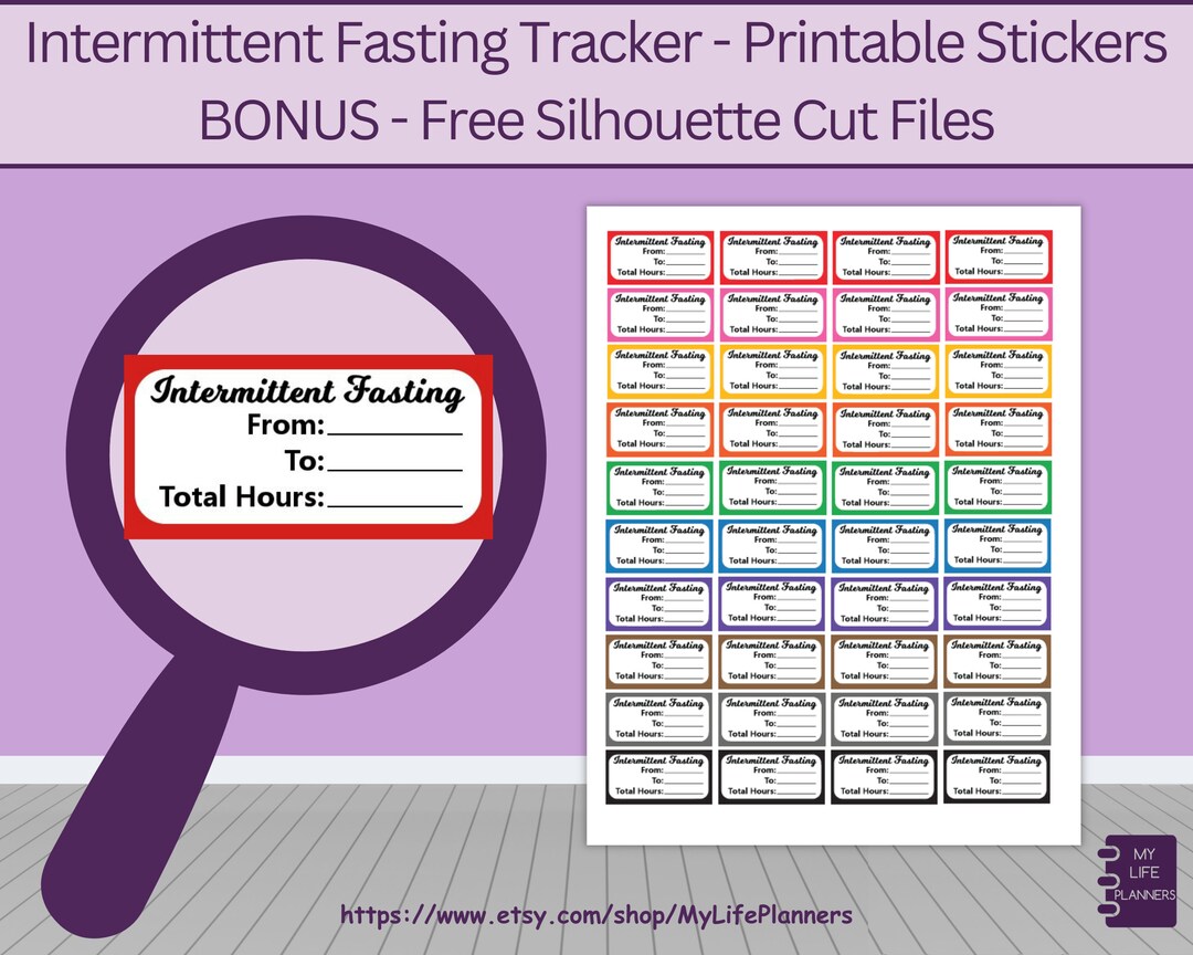Intermittent Fasting Planner Stickers: Keto Tracker, MAMBI Classic (PDF ...