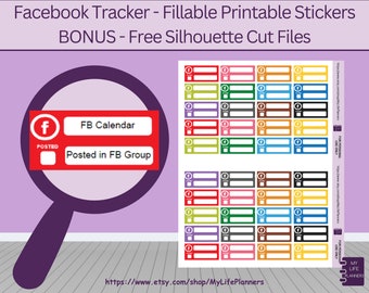 Rainbow Social Media Functional Planner Stickers Kiss Cut - Etsy