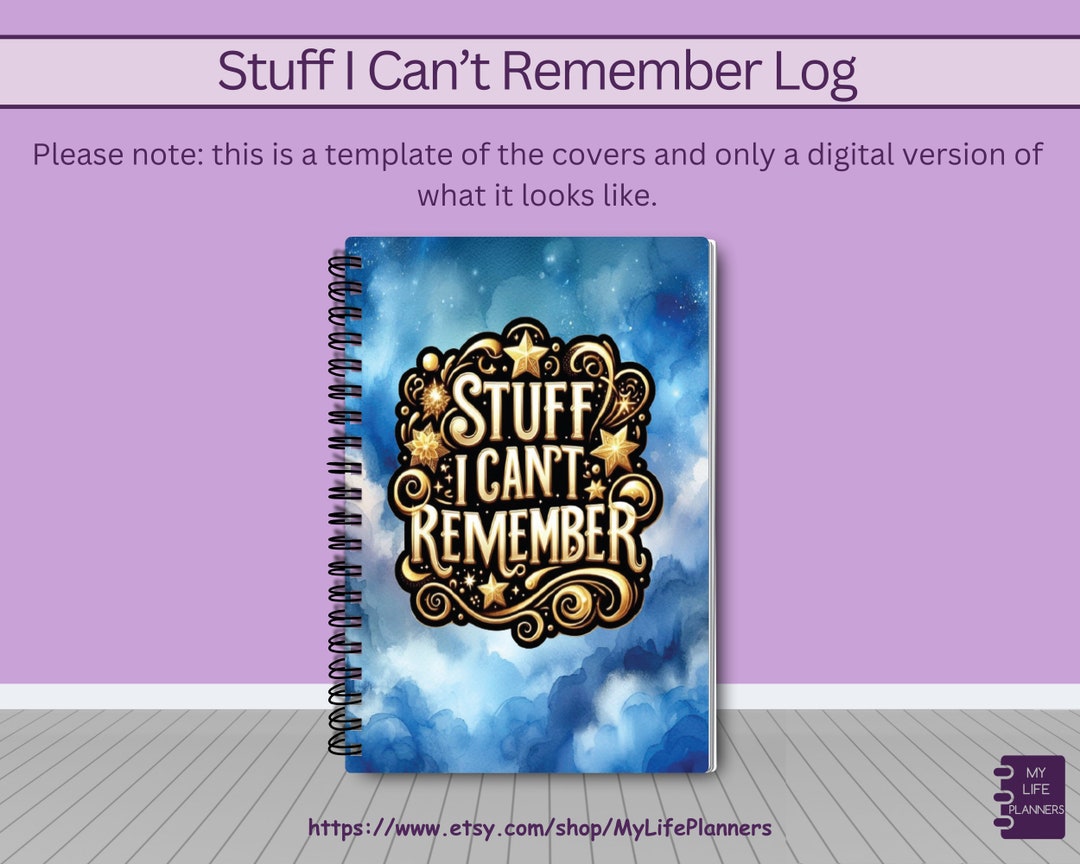 Stuff I Can't Remember Log: Password Keeper, Wire-o Bound 5"x7" - Etsy